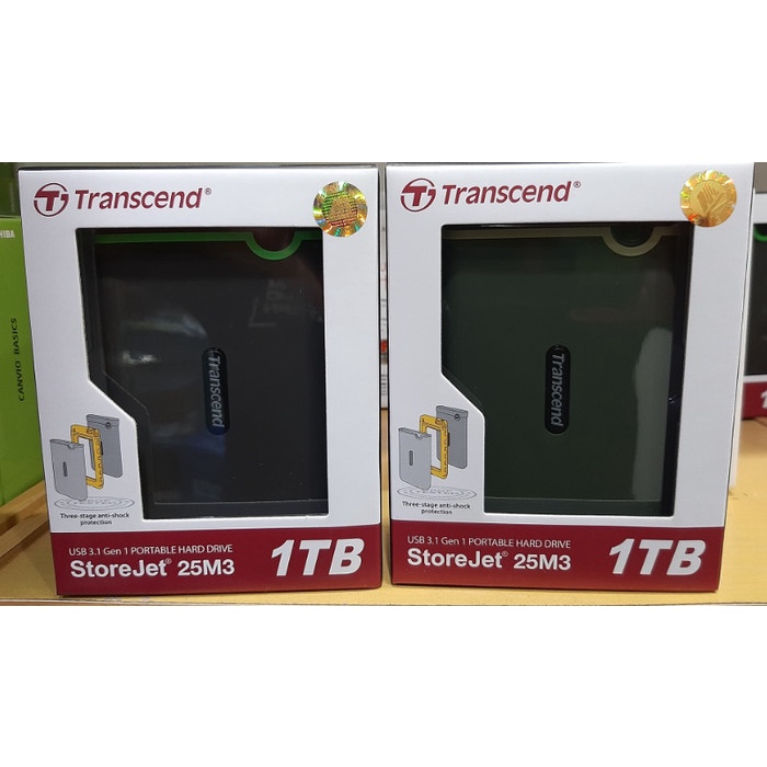 Jual Hard Disk Transcend Storejet 25M3 Hardisk Eksternal 1Tb | Shopee ...