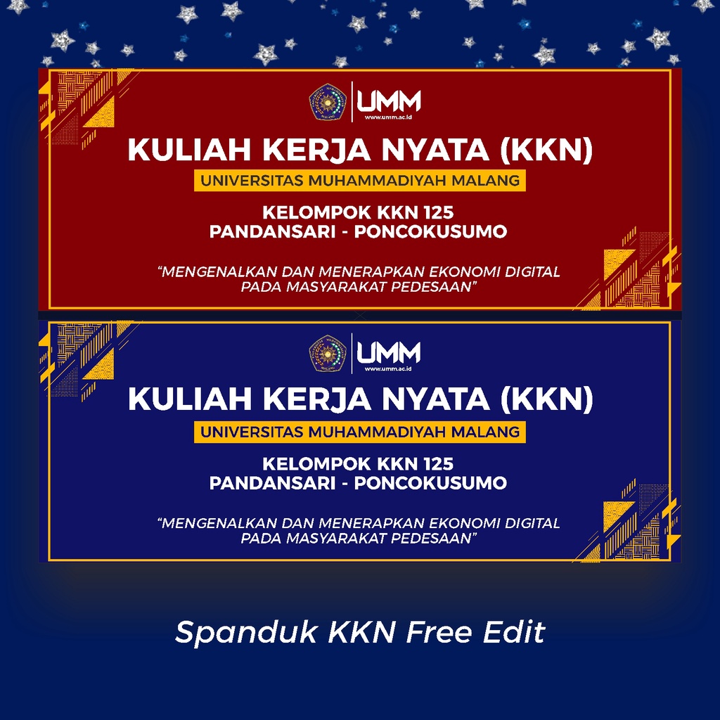 Jual Spanduk / Banner KKN Kuliah Kerja Nyata PMM | Shopee Indonesia