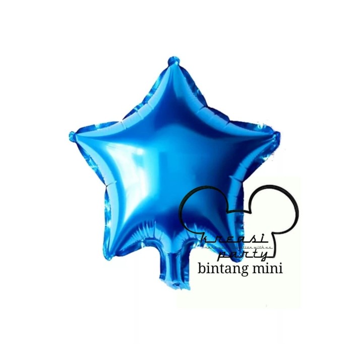 Jual Balon Bintang Mini / Balon Foil Bintang / Balon Bintang Biru ...