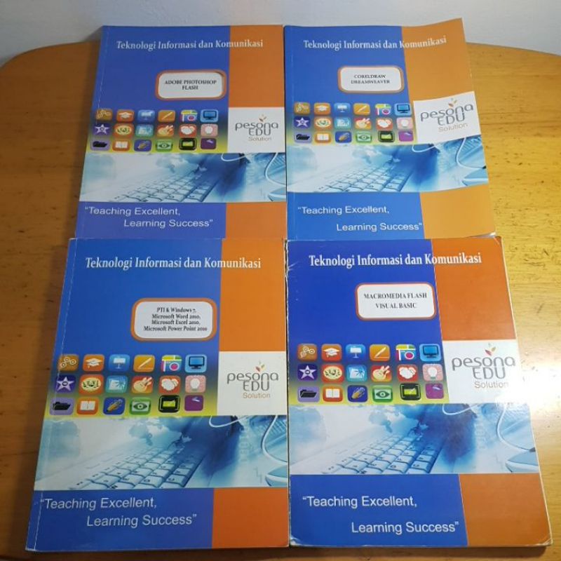 Jual Buku Pesona Edu Solution, Tik, Abdobe Photoshop Flash, Coreldraw Dreamweaver, PTI & Windows ...