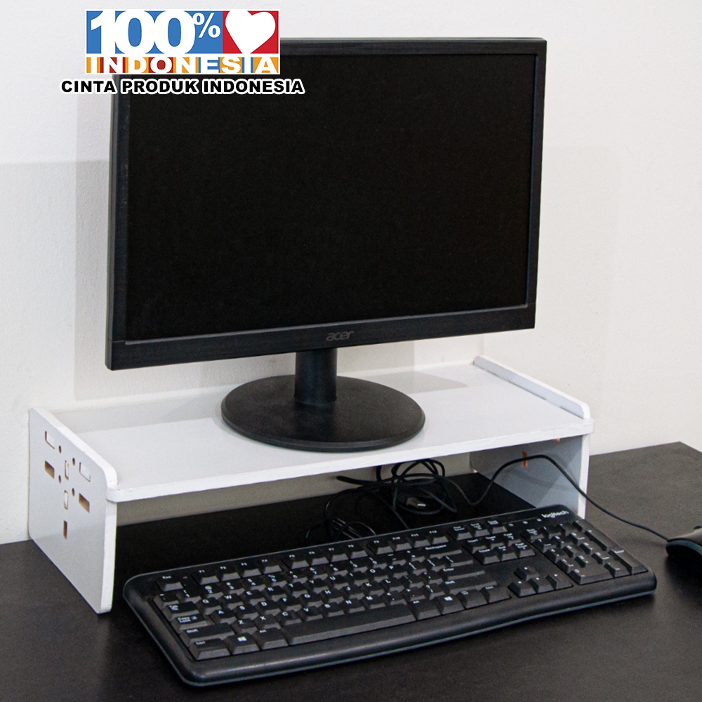 Jual Rak Meja Stand Tatakan Monitor Komputer Serbaguna Desktop Storage ...