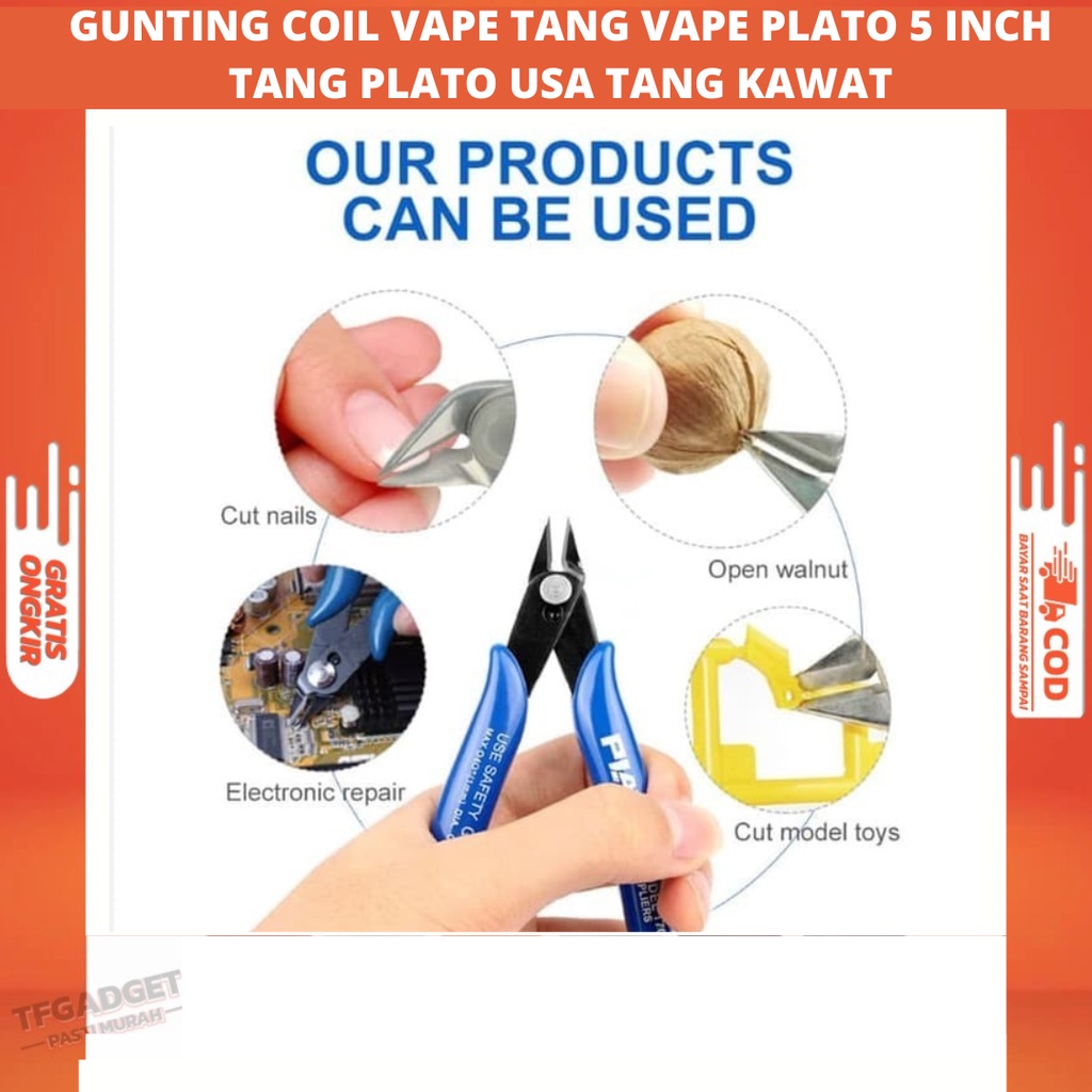 Jual GUNTING COIL VAPE TANG VAPE PLATO 5 INCH TANG PLATO USA TANG KAWAT ...