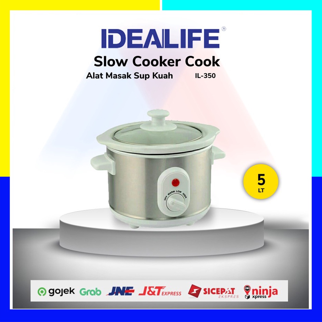 Jual Idealife IL-350 Slow Cooker Cook Alat Masak Sup Kuah 5 Liter 5L ...