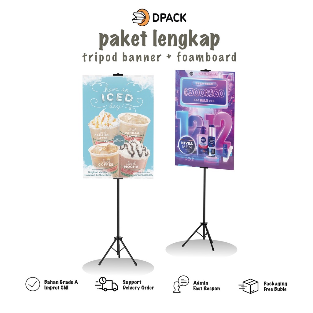 Jual PROMO CETAK TRIPOD BANNER + FOAMBOARD / TRIPOD STAND BANNER ...