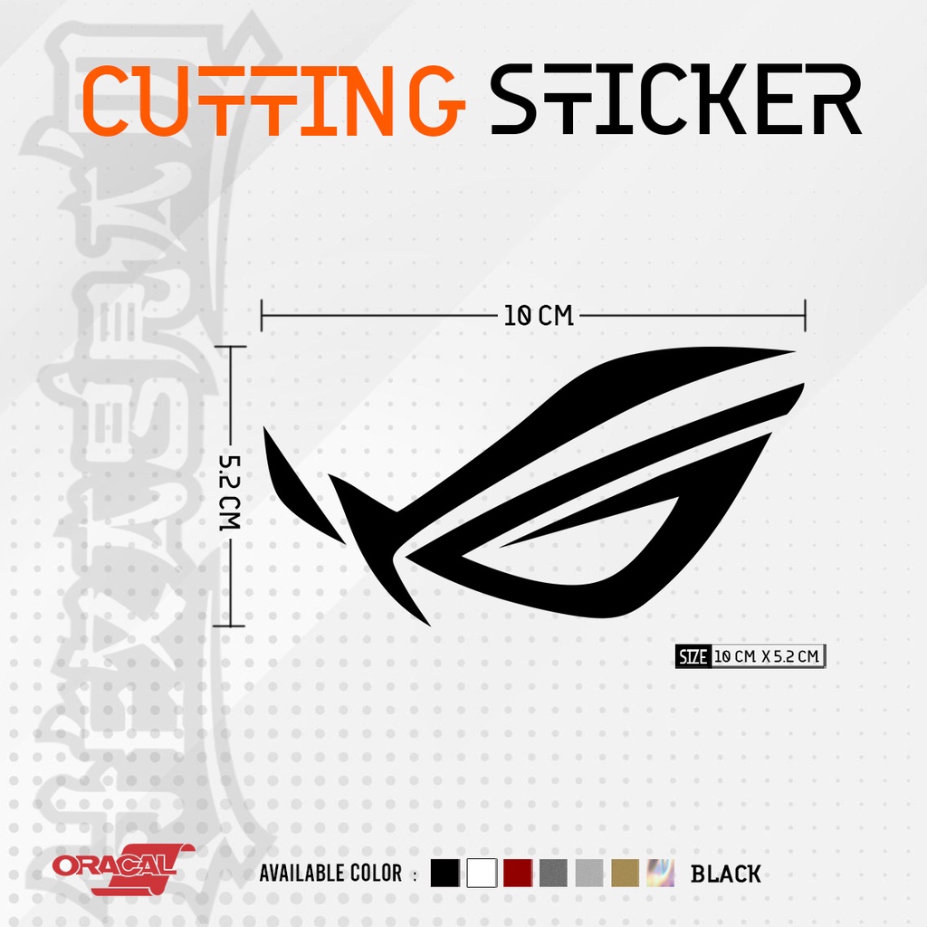 Jual Cutting Sticker Asus Rog Logo Stiker Cutting Logo Asus Rog Shopee Indonesia