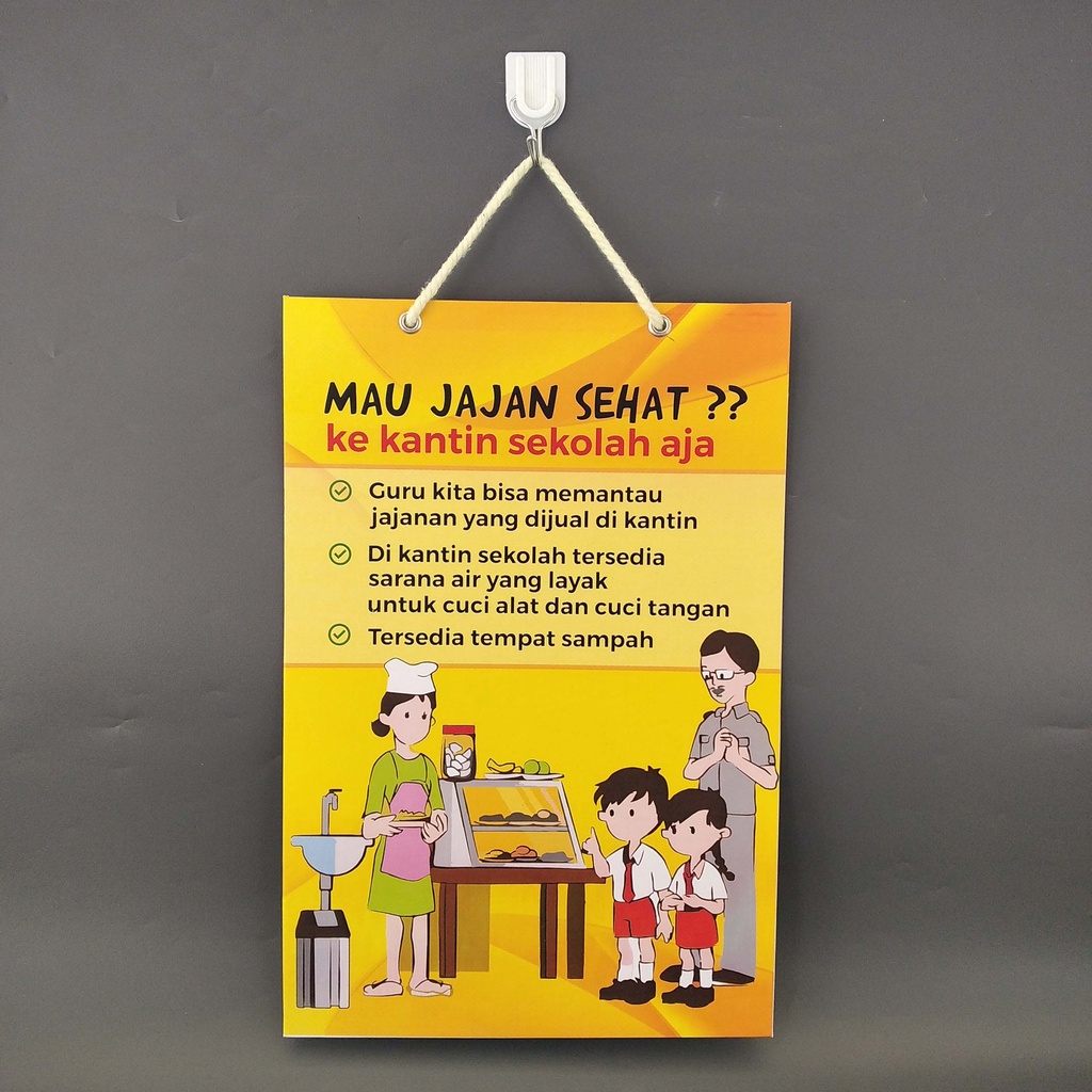 Jual Poster Gantung Kantin Sehat, Hard Poster Kesehatan sekolah ...