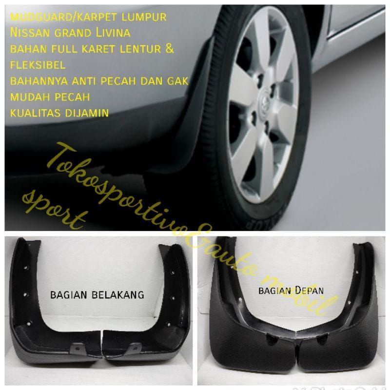 Jual karpet lumpur roda penahan lumpur mudguard Nissan grand Livina ...