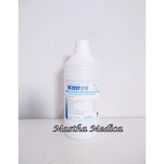 Jual Water One 1 Liter Air Campuran Pelarut Reagent Laboratorium 1L ...