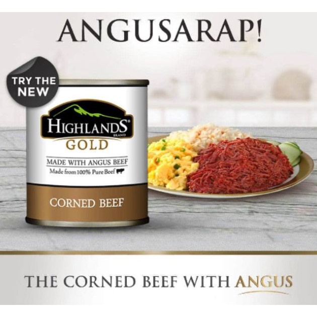 Jual Highlands Gold Classic Corned Beef Made with Angus Beef Kornet Enak Asli Filipina Halal ...