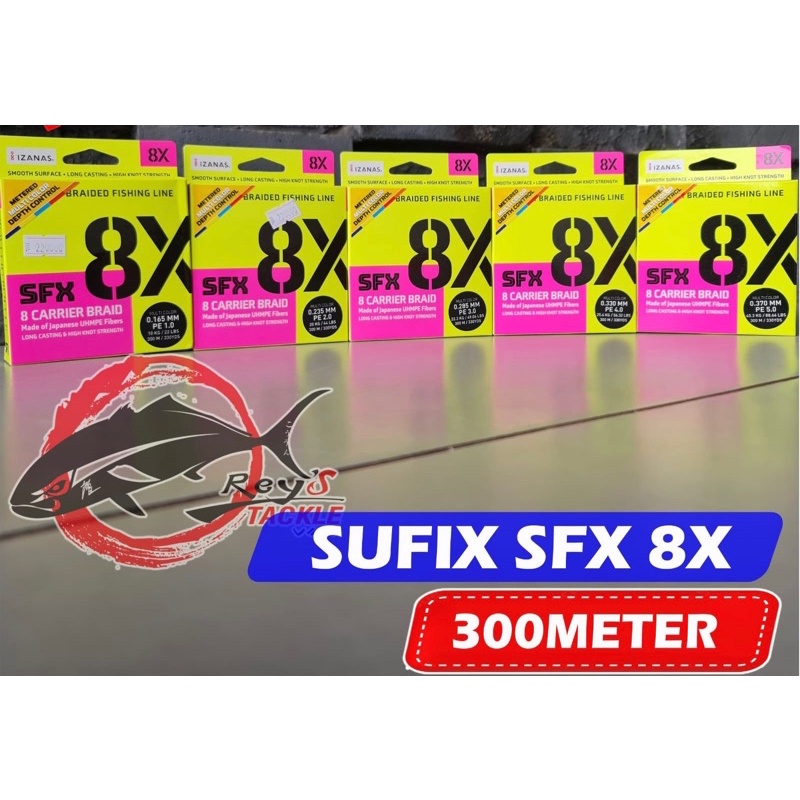 Jual SUFIX SFX X8 300 METER 8 PLY BRAID | Shopee Indonesia