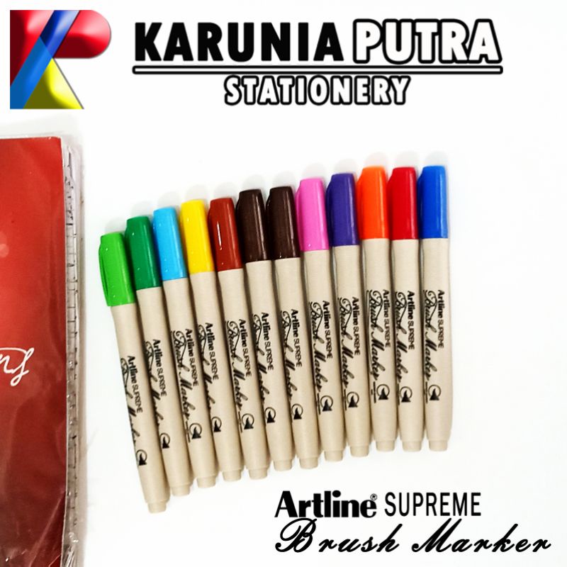 Jual Brush Pen Artline Supreme Brush Marker Art Calligraphy Lettering ...