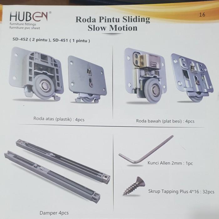 Jual Rell Pintu Sliding SD 452 untuk 2 pintu merk Huben | Shopee Indonesia