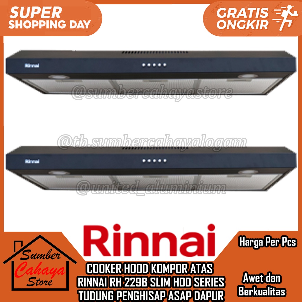 Jual COOKER HOOD RINNAI RH 229B PENGHISAP ASAP DAPUR RINAI COOKERHOOD ...