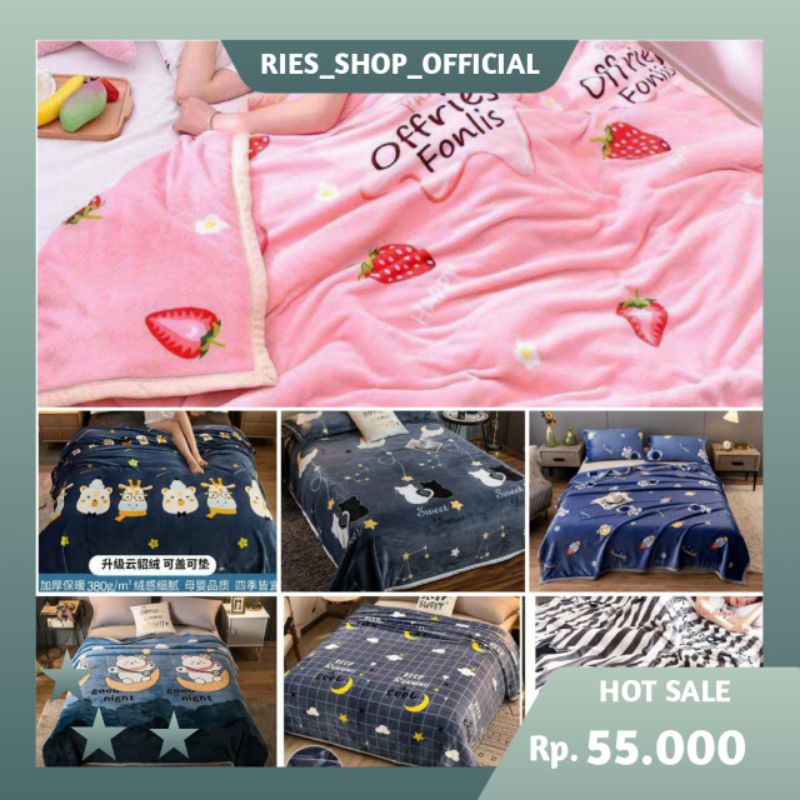 Jual Selimut Bulu Lembut Keren Halus Selimut Motif | Shopee Indonesia