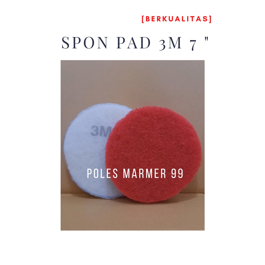 Jual Spon Pad Merah/Putih 3M 7 Inch | Shopee Indonesia