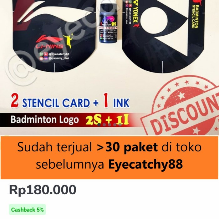 Jual Raket Paket - 2 Logo 1 Tinta - Cetakan Raket Badminton & Tinta ...