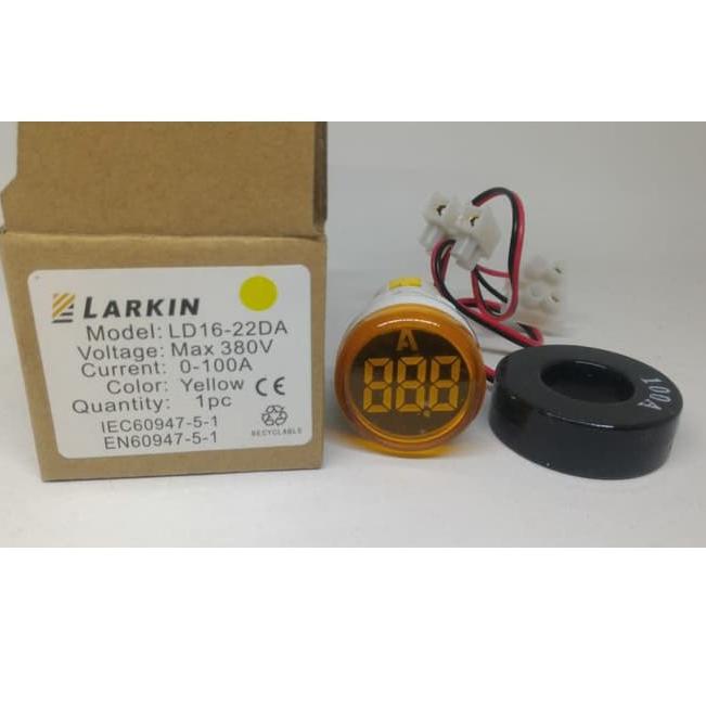 Jual KODEDd2D7--Pilot Lamp LED With Ampere Meter Indicator Larkin 22mm ...
