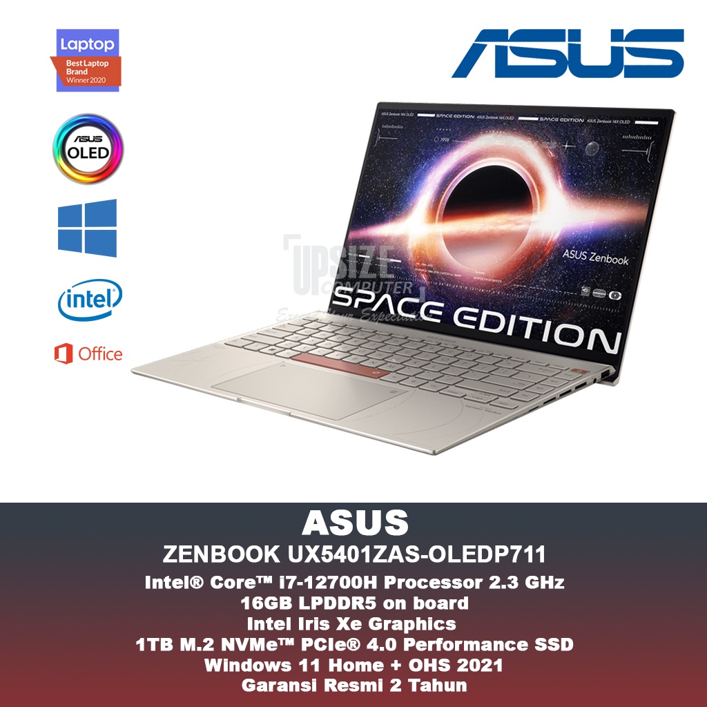 Jual ASUS ZenBook 14X OLED Space Edition UX5401ZAS-OLEDP711 - Titanium ...