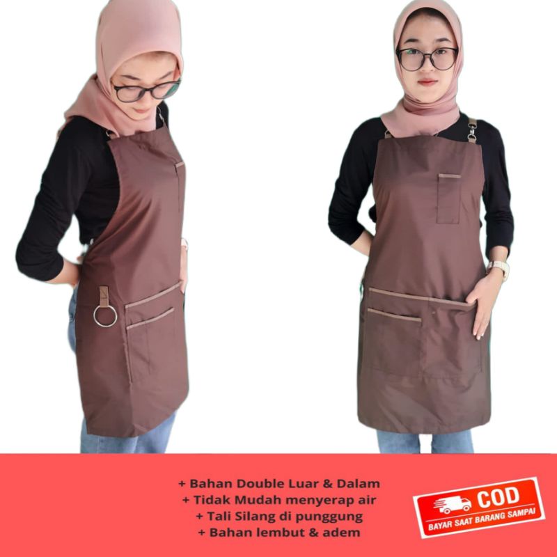 Jual Apron Waterproof Celemek Anti Air Masak / Apron Barista Bahan ...