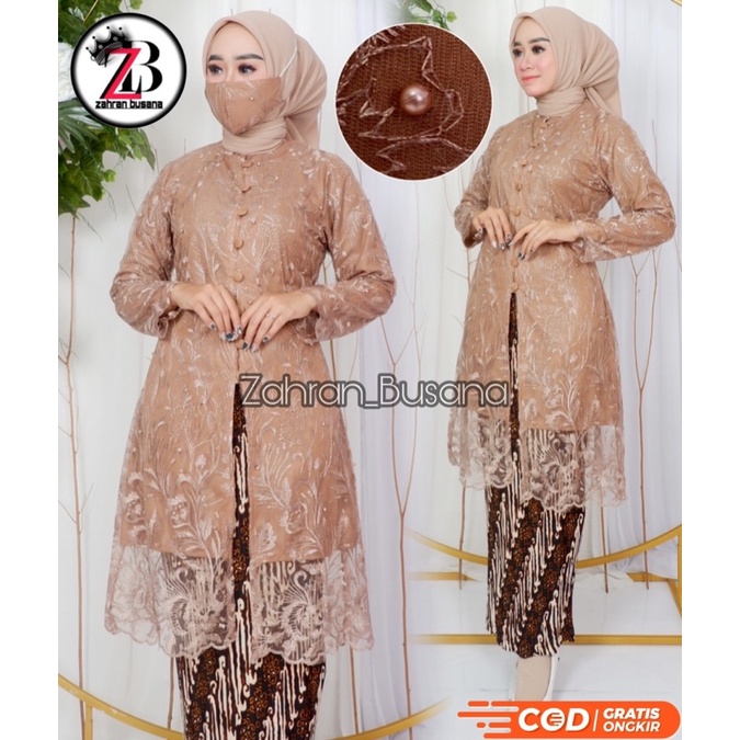 Jual (Realpict) Kebaya Tunik Busui Kancing seribu Set Kebaya Tunik ...