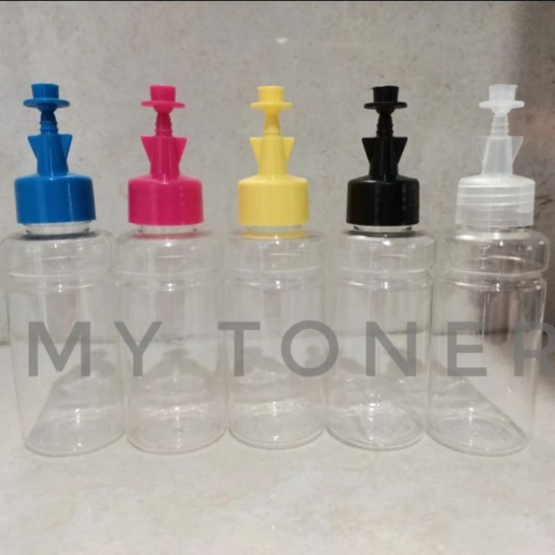 Jual Botol Tinta Refill / Botol Refill Serbuk Toner Tutup Bentuk Potek ...