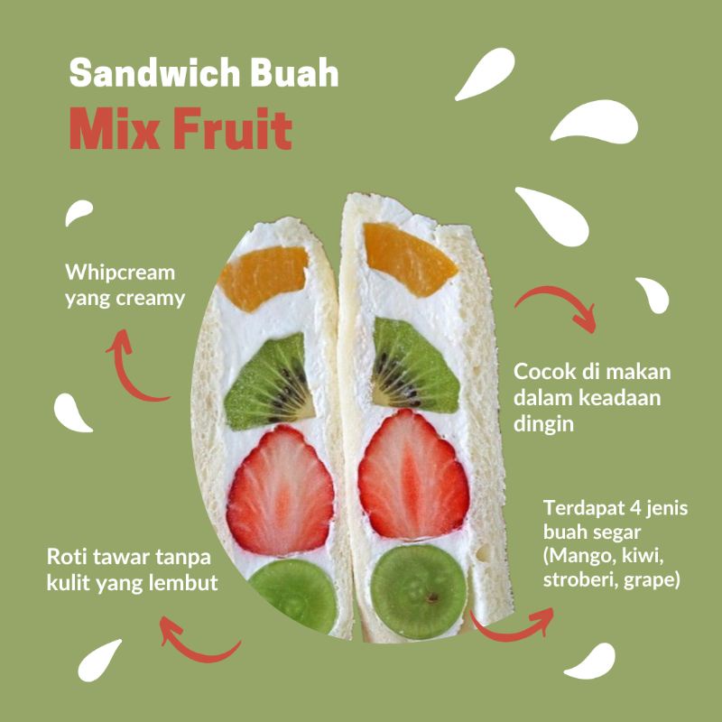 Jual Sandwich Buah Mix fruit | Fruit sando mix fruit (Jogja only ...