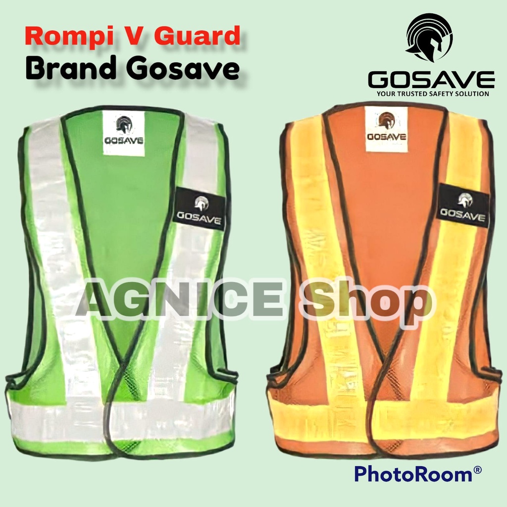 Jual Rompi V Guard Jaring Safety Vest Scotlite PVC GOSAVE Rompi Safety ...