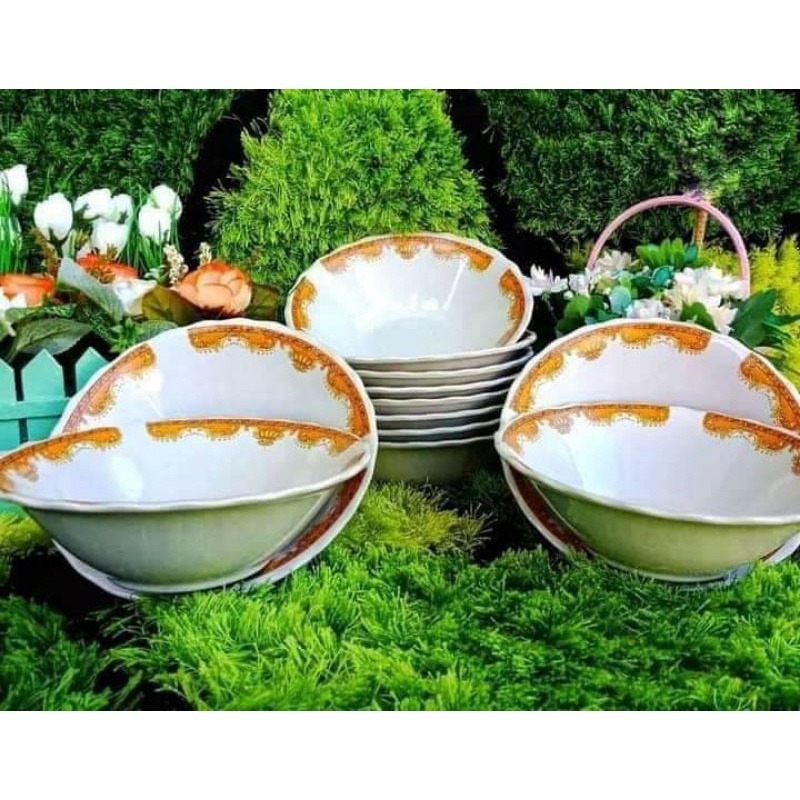 Jual Mangkok Mahkota Mangkok Keramik 1 Lusin 12 pcs Mangkok Bakso BATAM ...