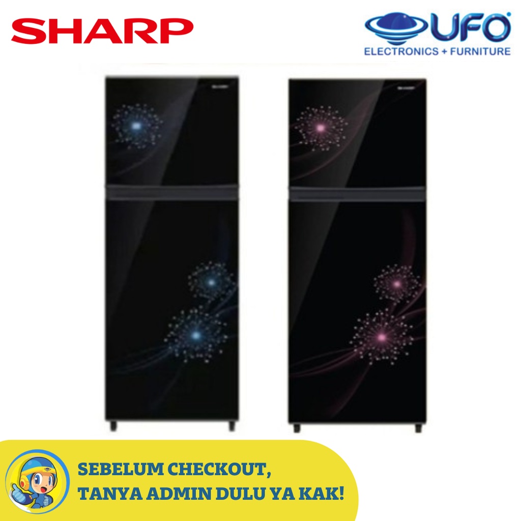 Jual SHARP SJ317MGD B/biru P/pink KULKAS LEMARI ES 2 Pintu - Shine ...