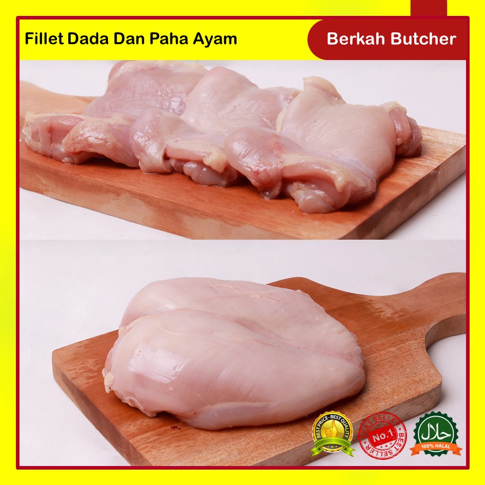 Jual Daging Boneless Filet Dada Paha Ayam Fillet 1kg - Berkah Butcher ...