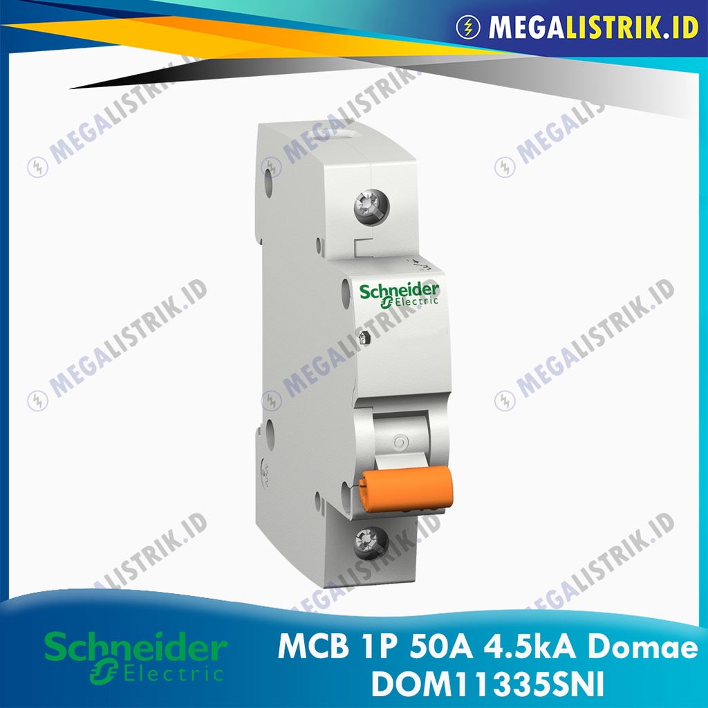 Jual SCHNEIDER MCB DOMAE 1P 50A SNI DOM11335SNI / MINIATURE CIRCUIT BREAKER 1 PHASE 50 AMPERE ...