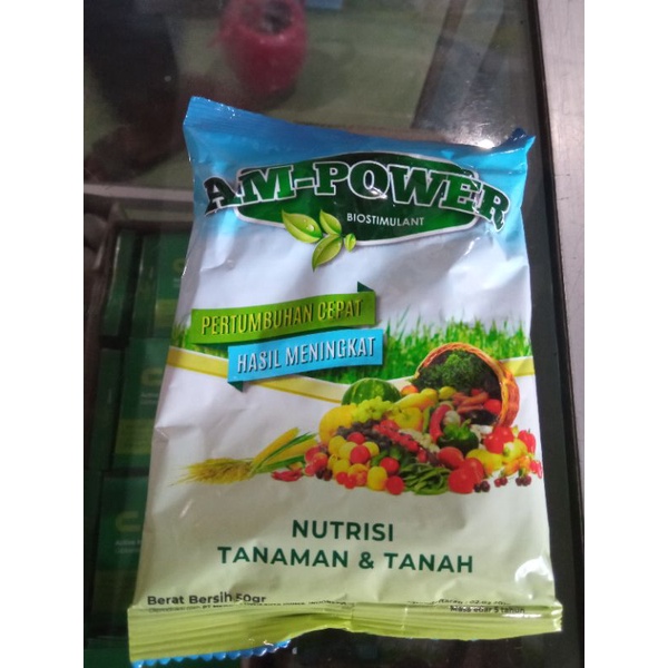 Jual Nutrisi tanaman & tanah AM POWER 50gr biostimulant ampower ,nutrisi bawang | Shopee Indonesia