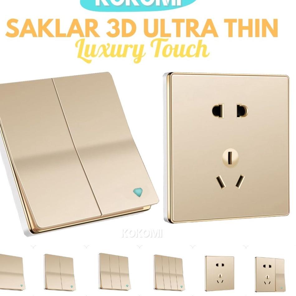 Jual CODEKk9K4--Kokomi Saklar Dinding Soket 3D ULTRA SLEEK Wall Socket ...