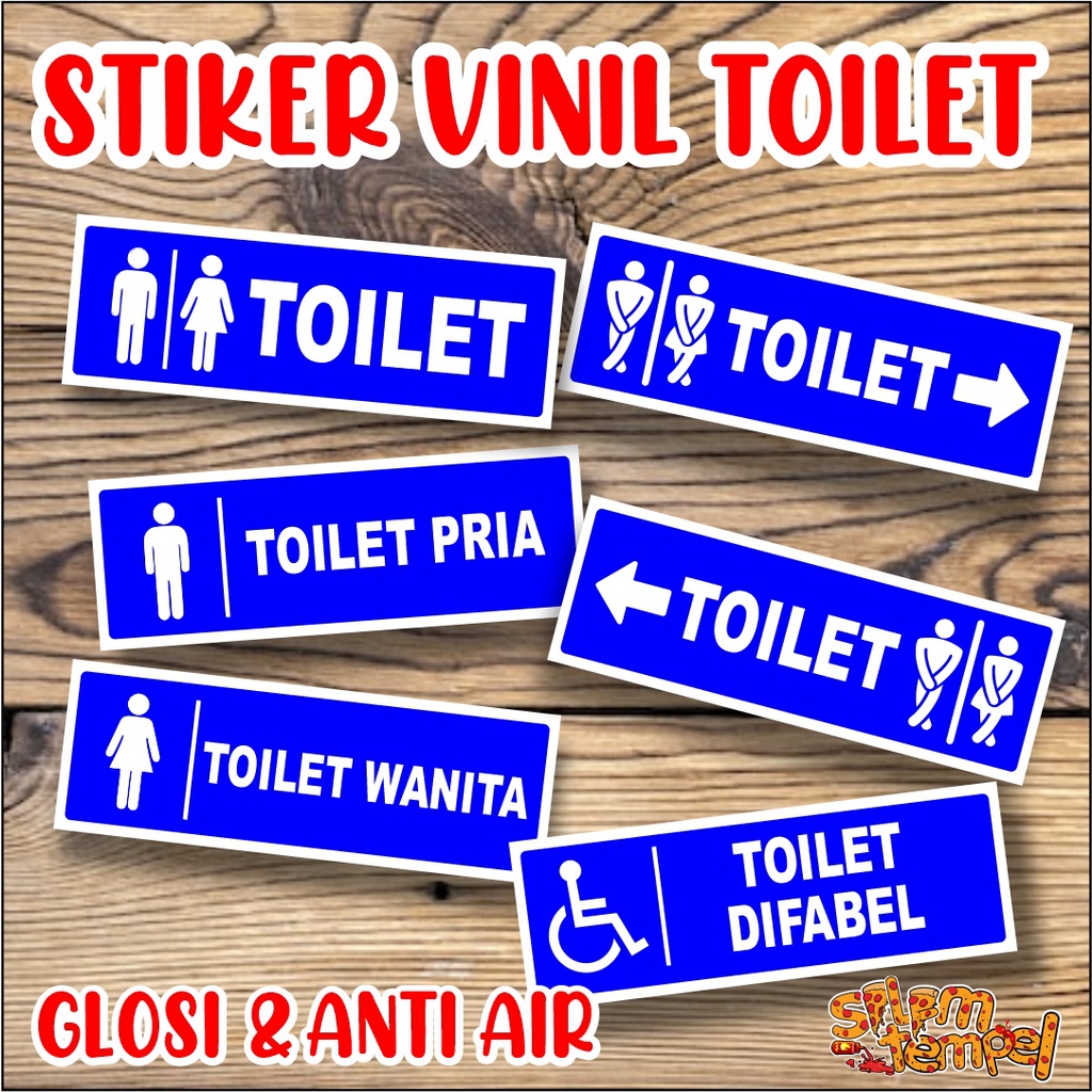Jual Stiker Toilet pria wanita dan penunjuk arah waterproof glosi awet ...