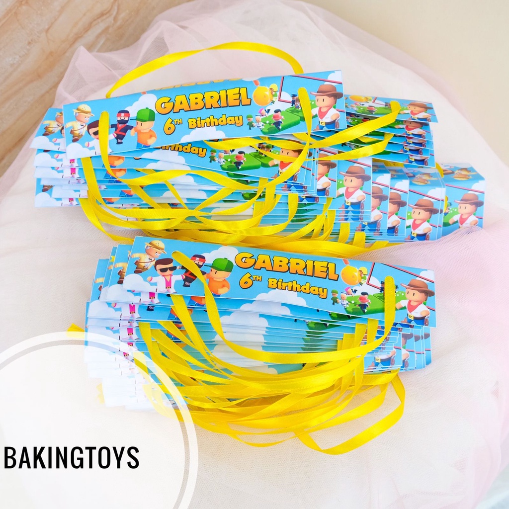 Jual Stumble Guys Label Kantong Snack Goodie Bag Birthday / Kantong ...