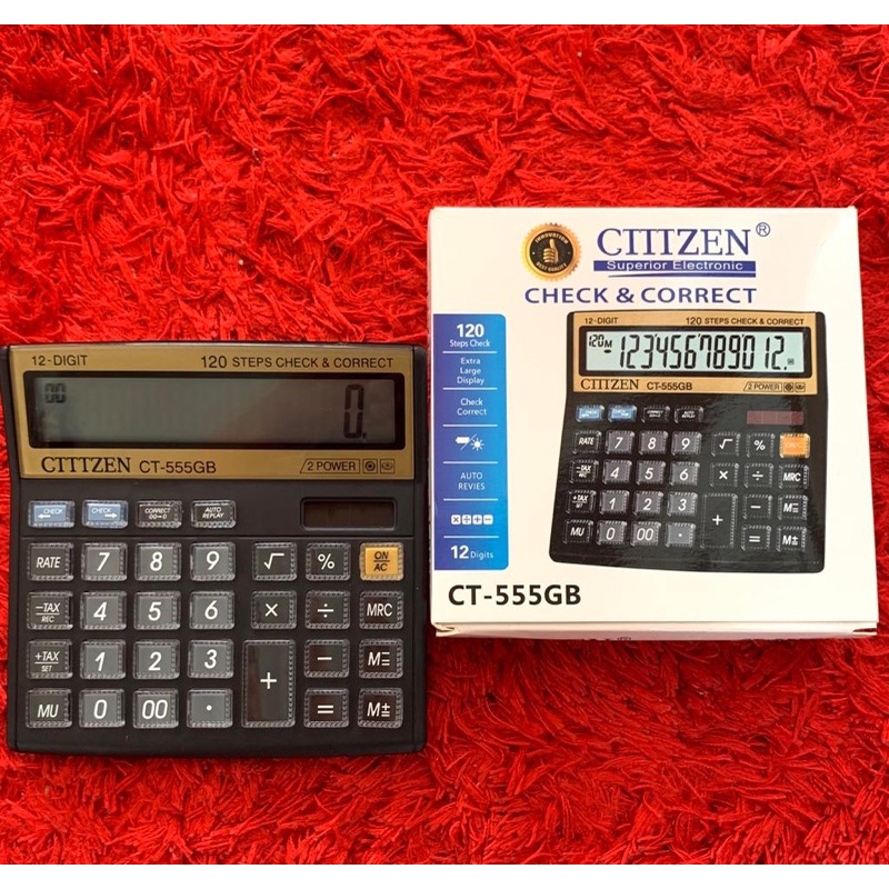Jual Cithzen CT 555 Kalkulator Check Correct Like Citizen CT 555N CT555 | Shopee Indonesia