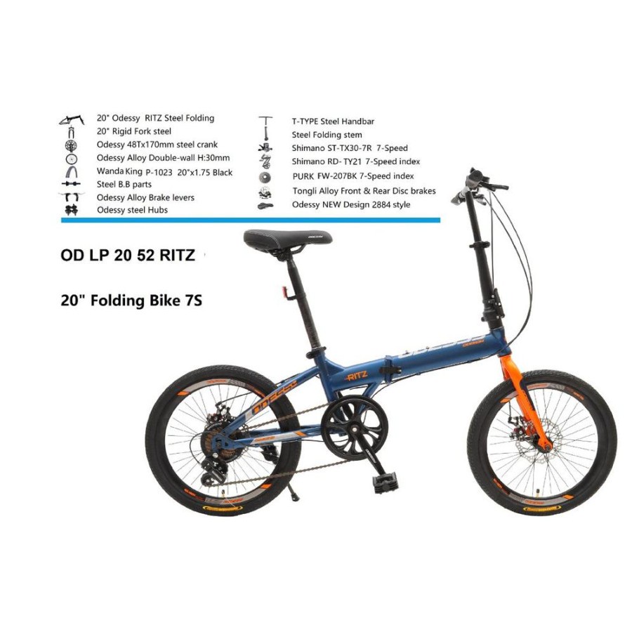 Jual Sepeda Lipat 20 Inch ODESSY 20 52 RITZ SHIMANO ORIGINAL 7 SPEED ...