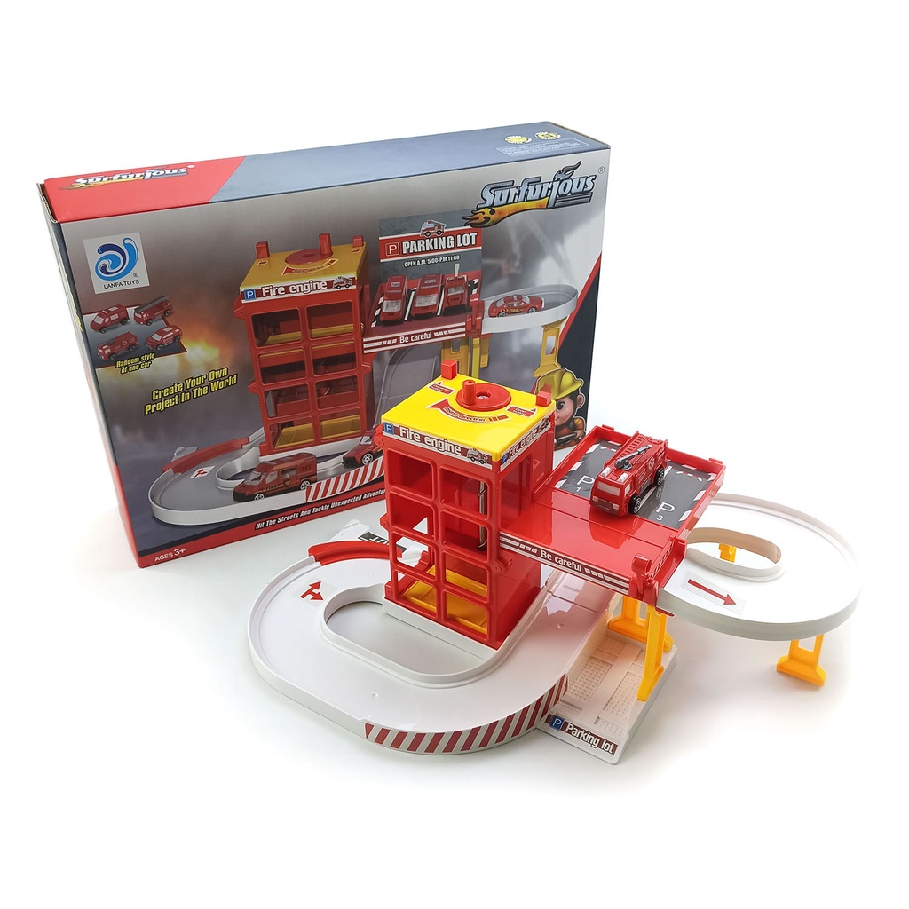 Jual Fire Engine Parking Lot Toy Mainan Mobil Parkir Pemadam NB-04405 ...
