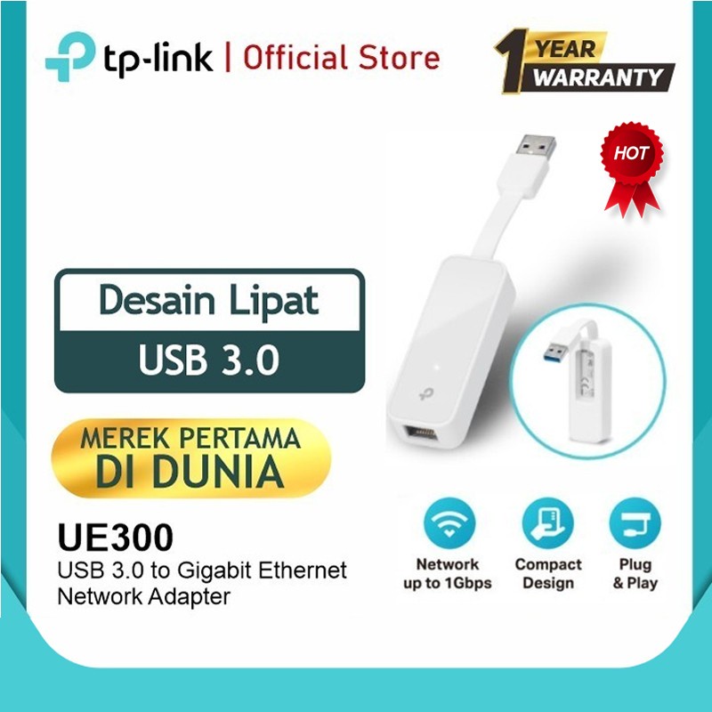 Jual Original TP-LINK UE300 USB 3.0 Gigabit Ethernet Network Adapter TP-LINK UE300 USB 3.0 To ...