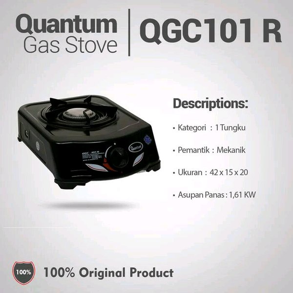 Jual QUANTUM KOMPOR GAS 1 TUNGKU QGC101 R / QGC 101 R GARANSI RESMI ...