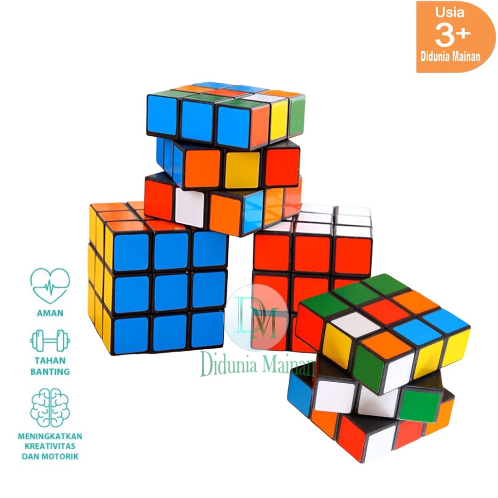Jual Mainan kubus rubik 3x3 edukasi anak puzzle game speed cube ...