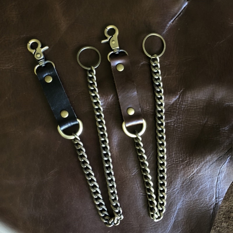 Jual Rantai dompet kulit rantai bakar hitam cokelat tua leather wallet ...