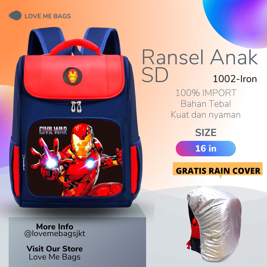 Jual LMB Tas Anak Sekolah Laki SD Import Bahan Nilon Premium Tebal Kuat Dan Nyaman Dipakai ...