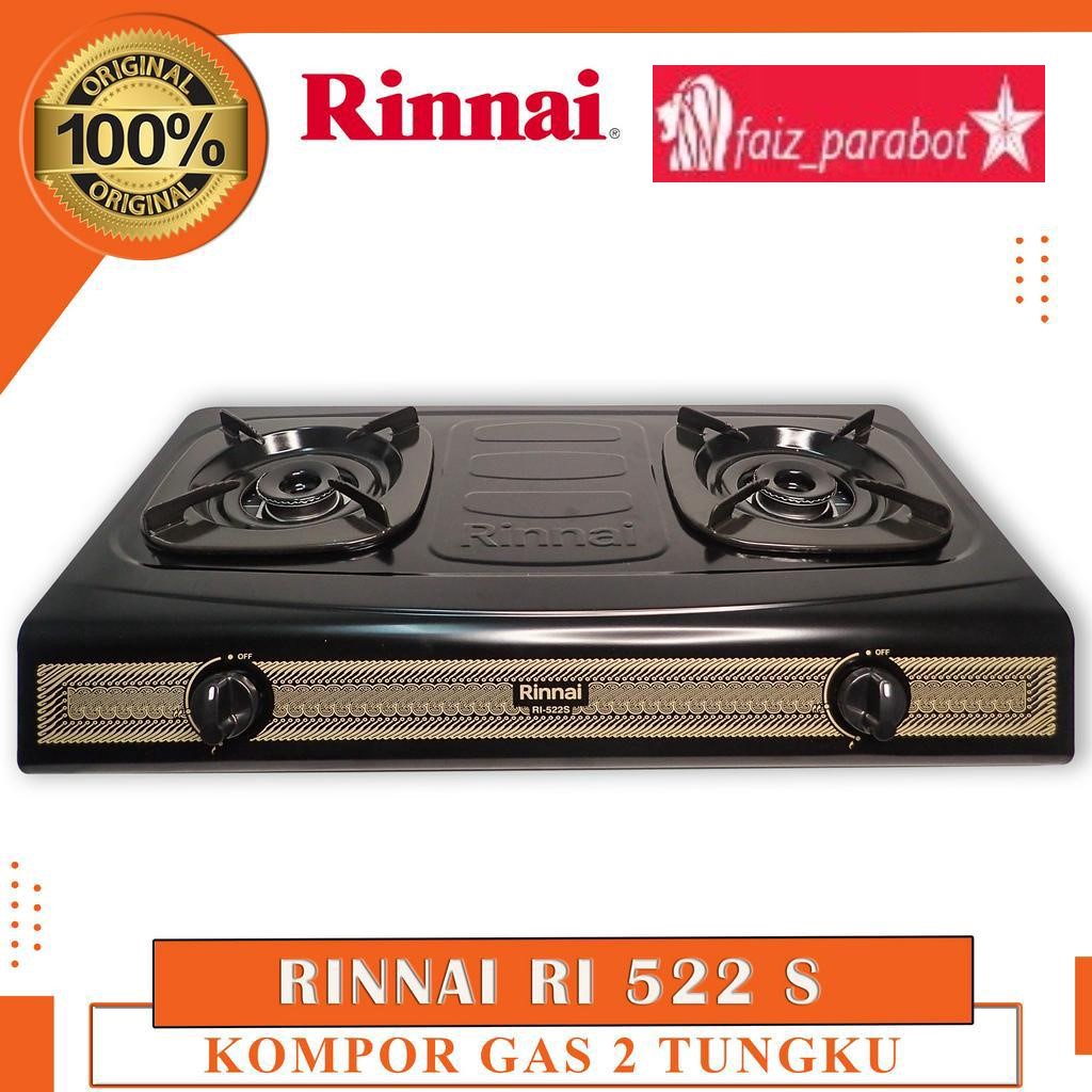 Jual Kompor RINNAI RI 522 S / RI 522S ceflon 2 tungku | Shopee Indonesia