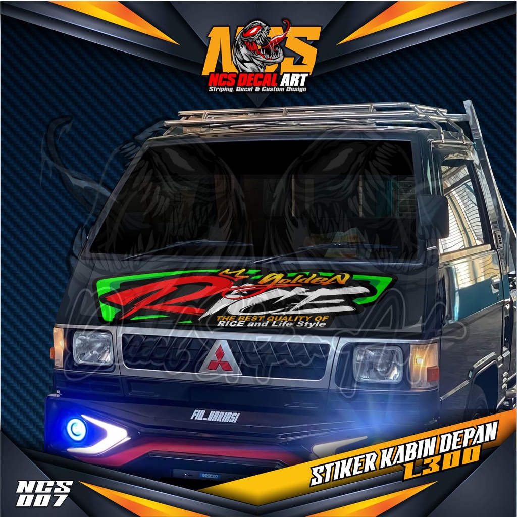 Jual Stiker Decal Kabin Depan GOLDEN RICE BERAS All Pick Up Pick Up ...