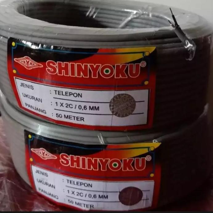 Jual Kabel Telepon Shinyoku 50 Meter 2C / Kabel Walet 50m / Kabel ...