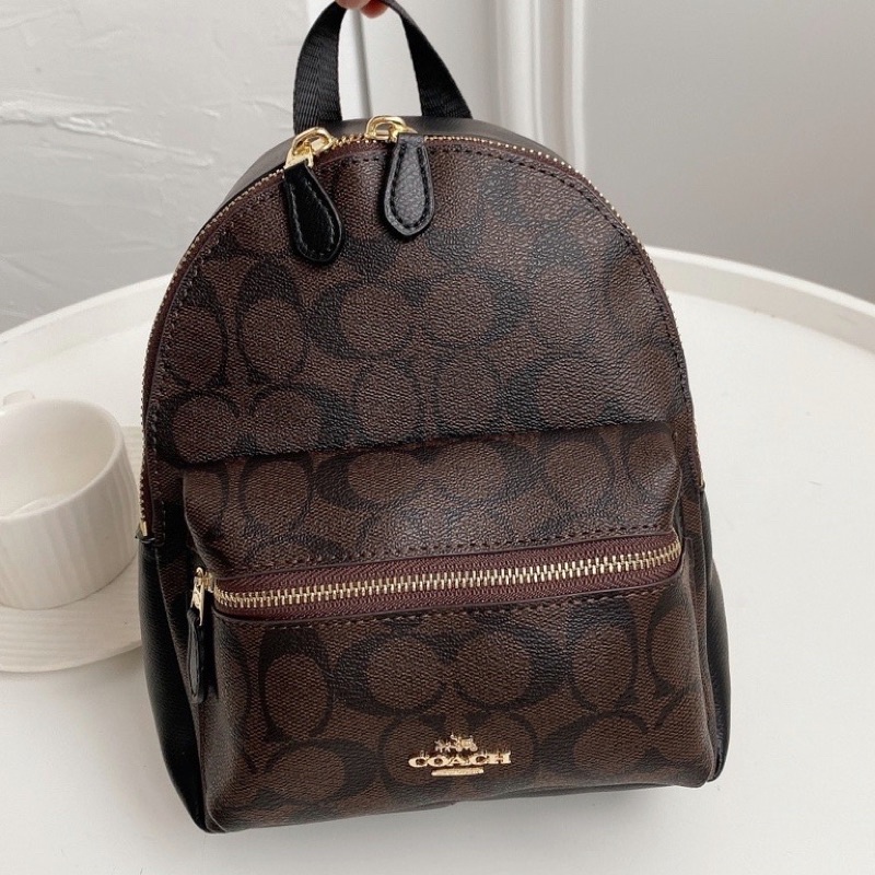 Jual Coach Campus Mini Backpack in Signature Canvas Brown || Tas Ransel ...