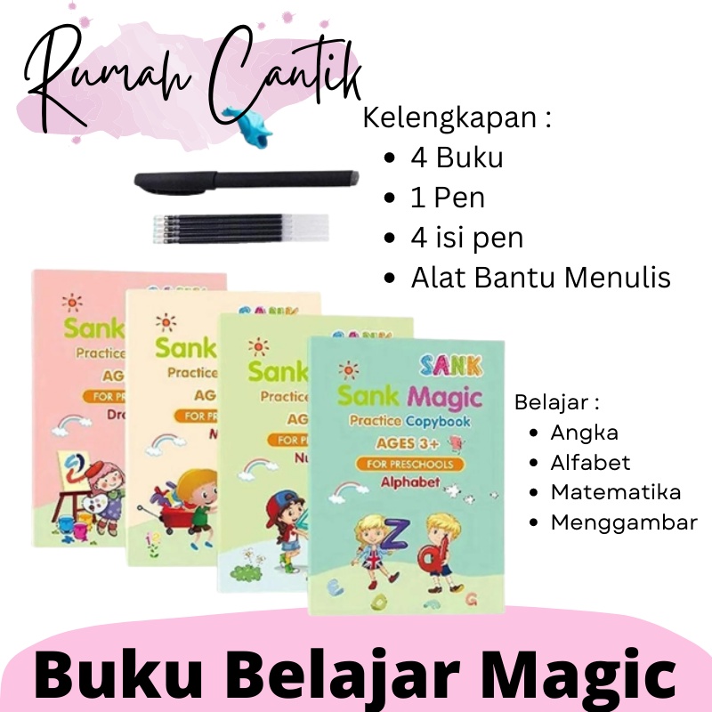 Jual Buku Sank book Magic sank magic book Buku Edukasi 3D isi 4 Buku ...