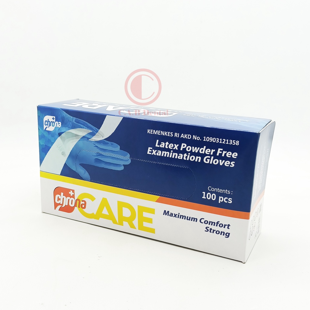 Jual SARUNG TANGAN CHRONA CARE LATEX NON POWDER / HANDSCOON LATEX ...