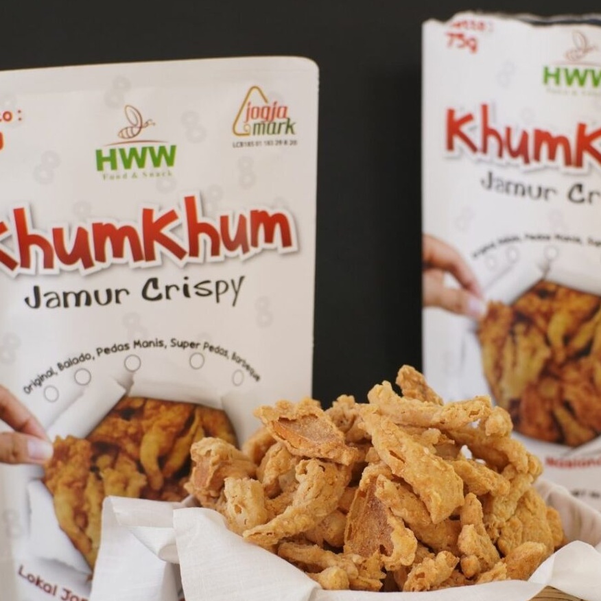 Jual KhumKhum Jamur Crispy Mushroom 75 gram Khum Free Bubble Wrap ...